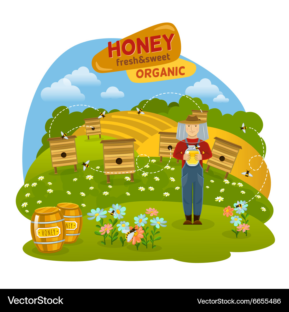 Honey concept Royalty Free Vector Image - VectorStock