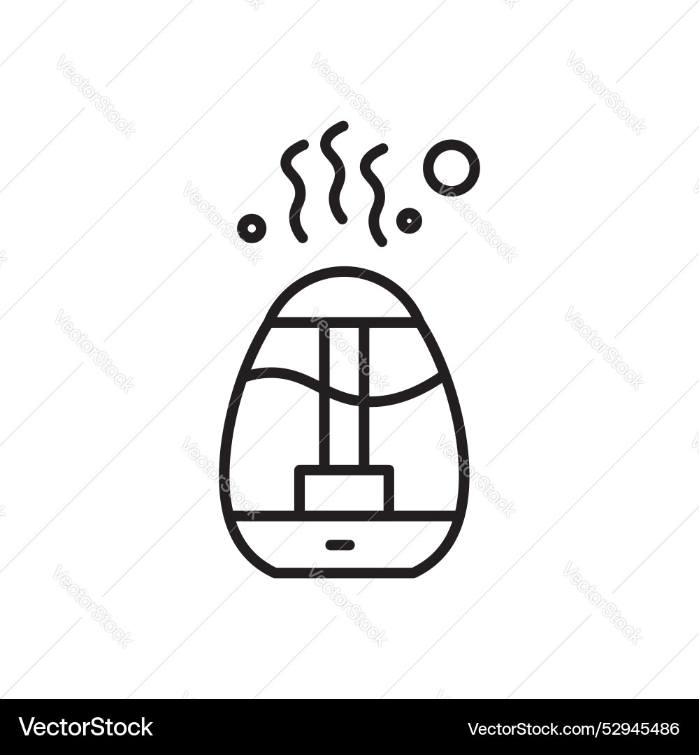 Humidifier line icon isolated on white background Vector Image