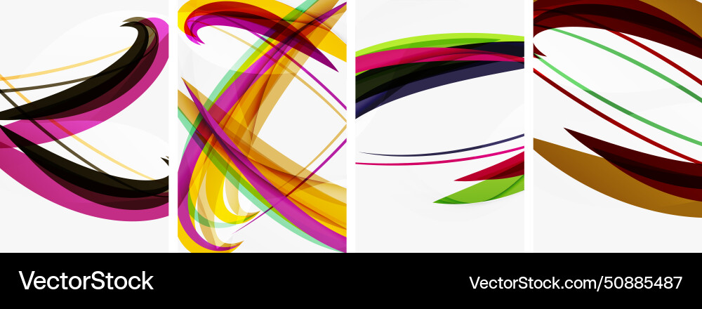 Abstract colorful wave posters for wallpaper Vector Image