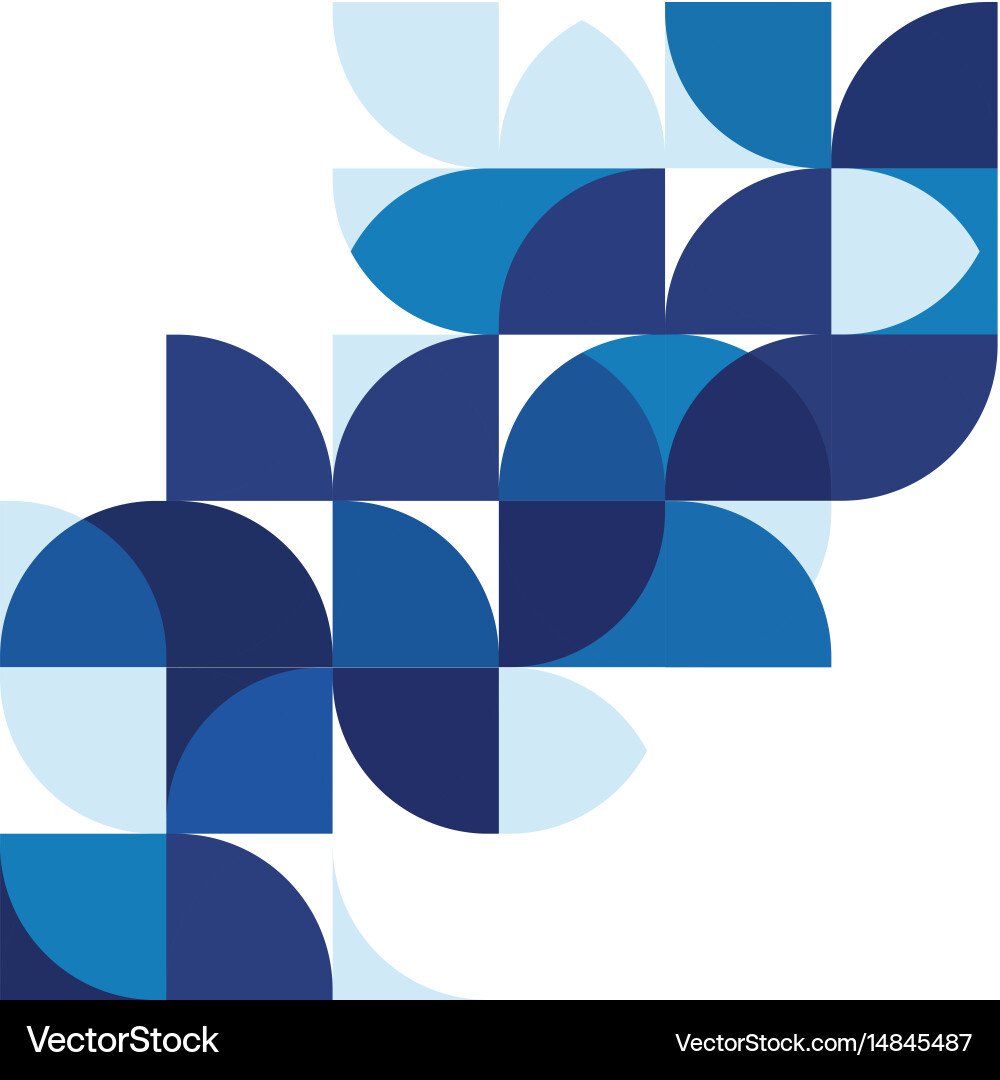 Abstract modern blue geometric background Vector Image