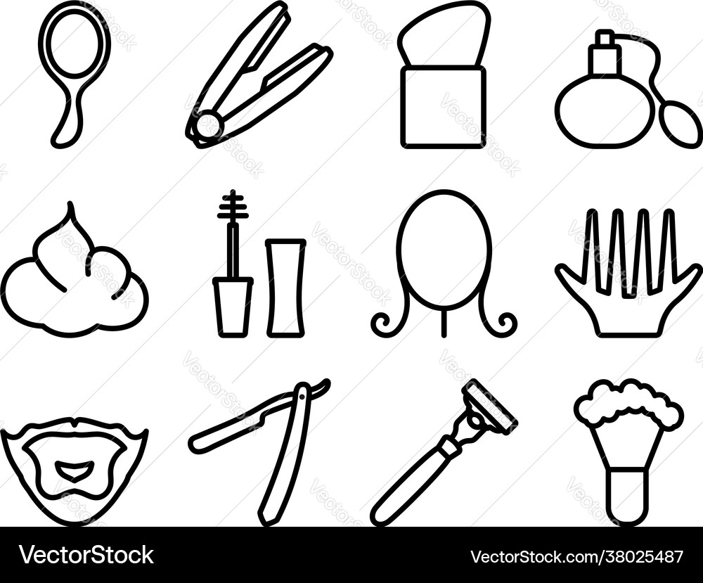 Barber icon set Royalty Free Vector Image - VectorStock