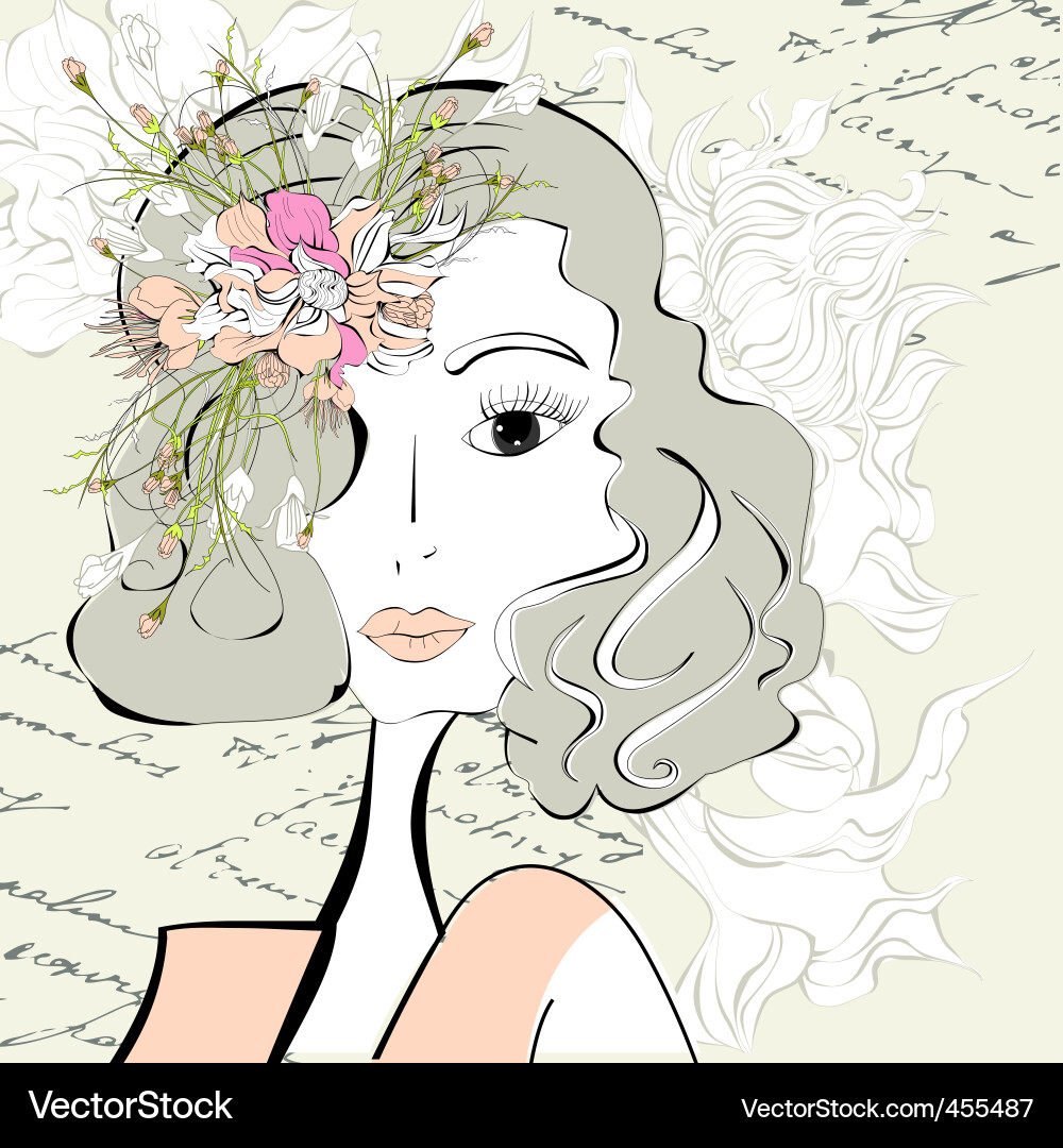 Beautiful woman Royalty Free Vector Image - VectorStock