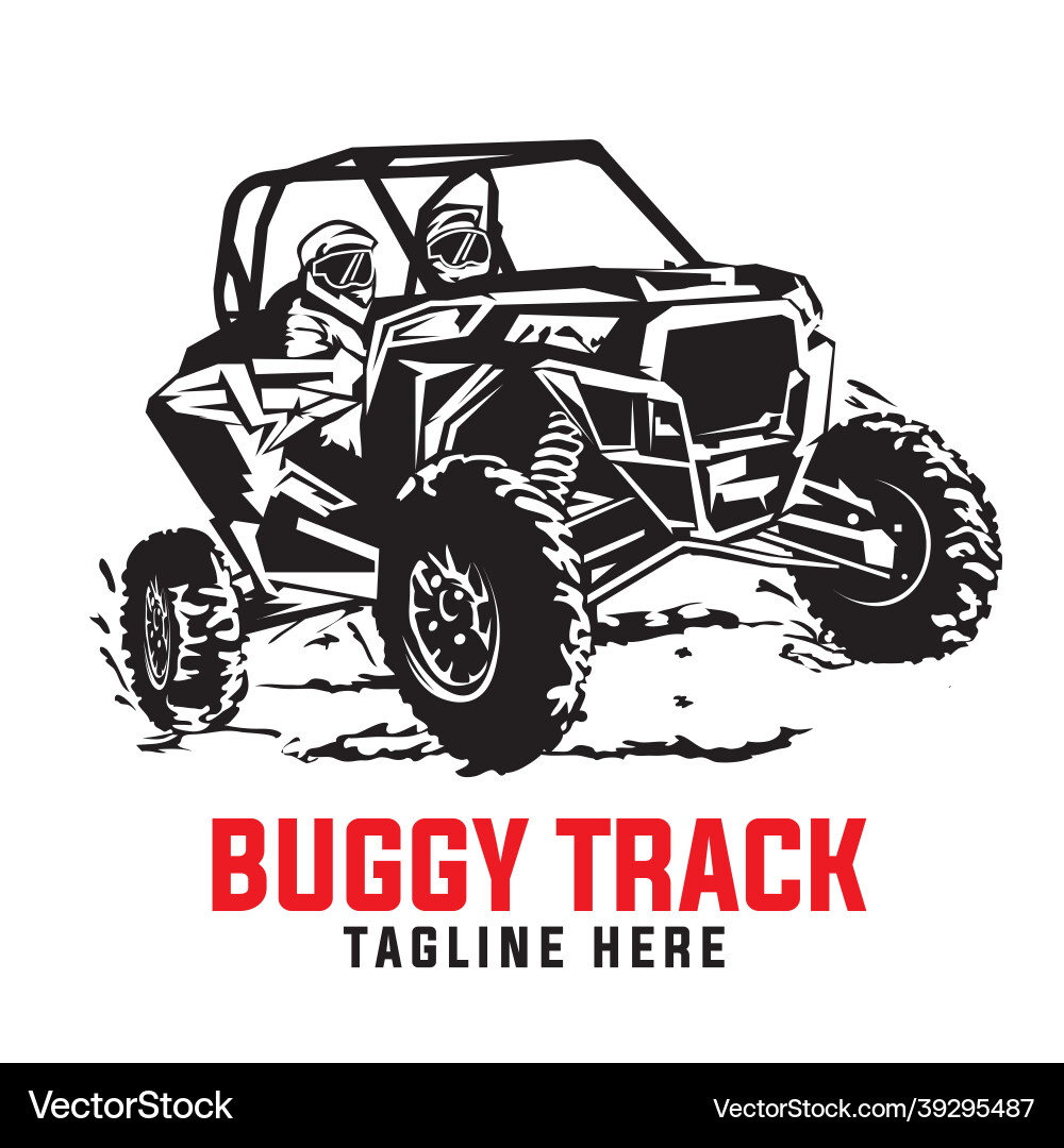 Buggy and utv racing adventure logo design Vector Image