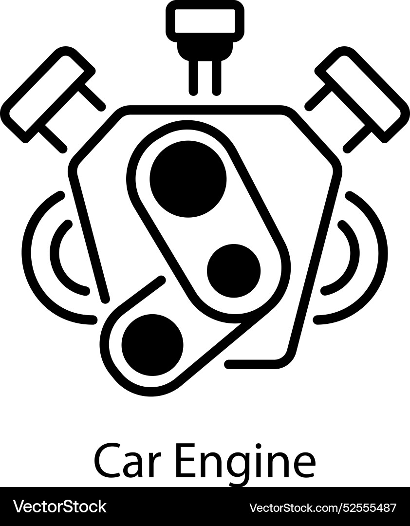 Car engine Royalty Free Vector Image - VectorStock