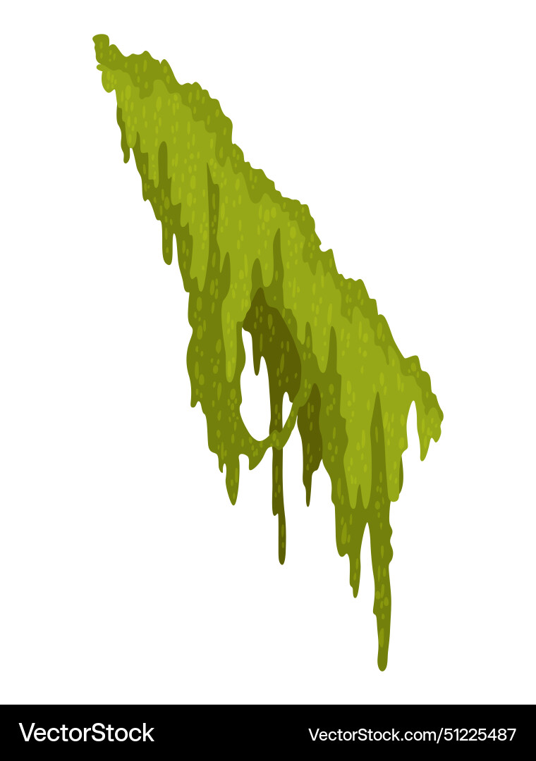 Cartoon jungle moss shape green swamp Royalty Free Vector