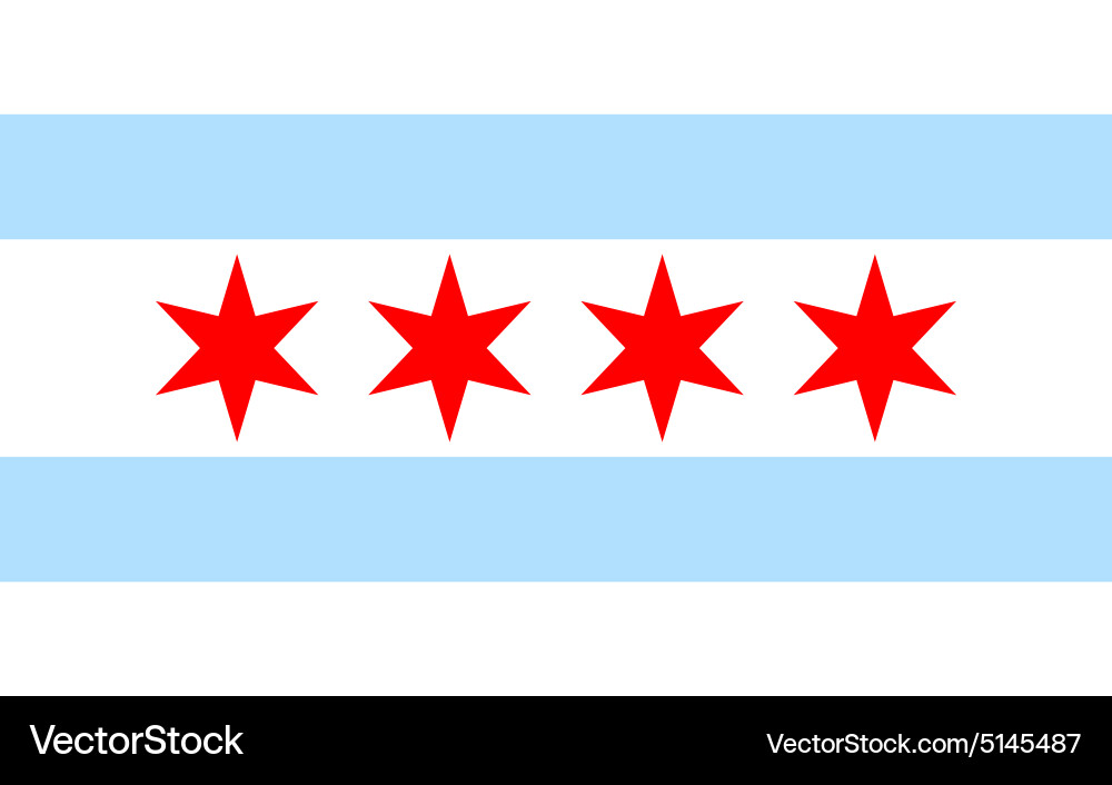 Chicago flag Royalty Free Vector Image - VectorStock