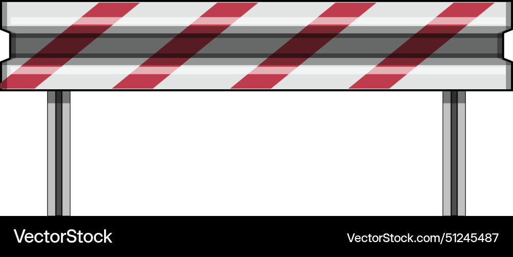 Highway guard rails cartoon Royalty Free Vector Image