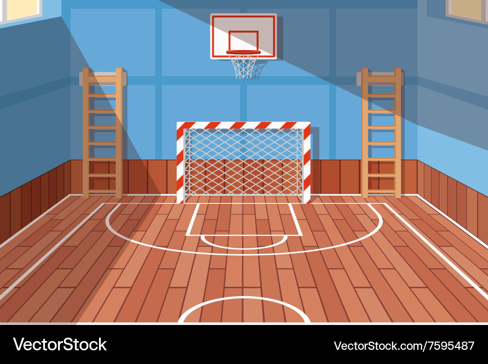 School or university gym hall Royalty Free Vector Image