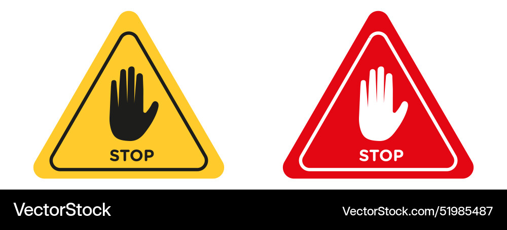 Security stop alert sign ensure checkpoint safety Vector Image