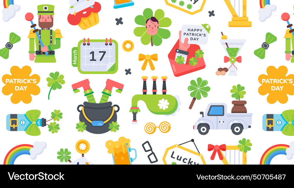 St patrick pattern Royalty Free Vector Image - VectorStock