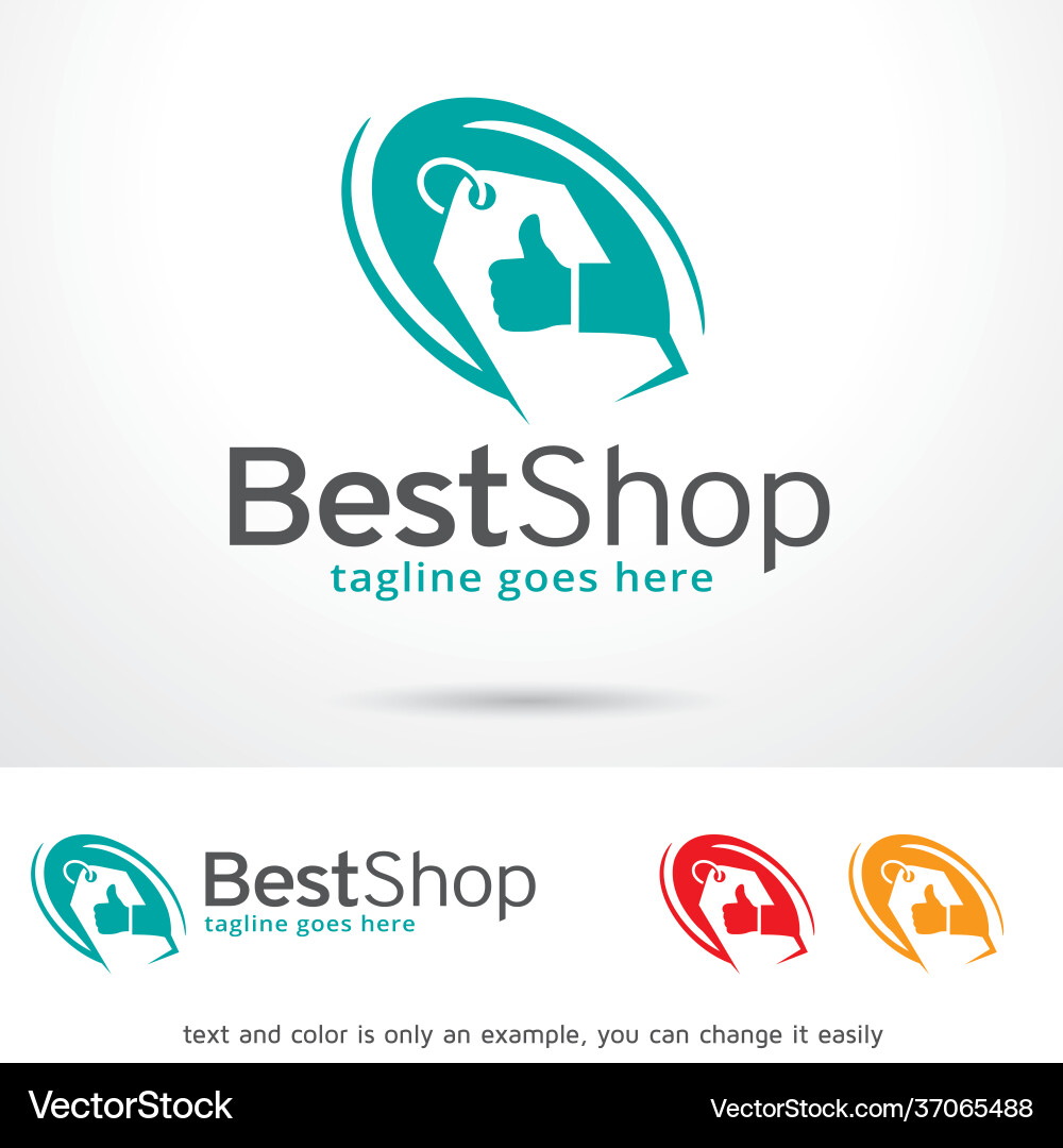 Best shop logo template Royalty Free Vector Image