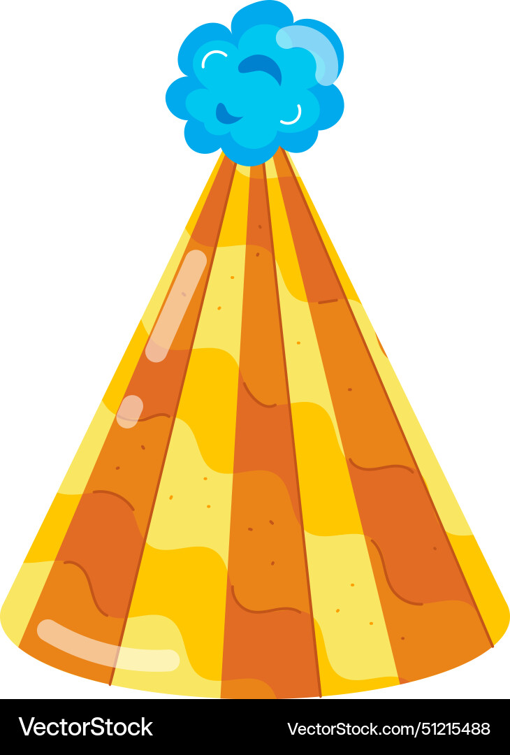 Birthday caps flat stickers Royalty Free Vector Image