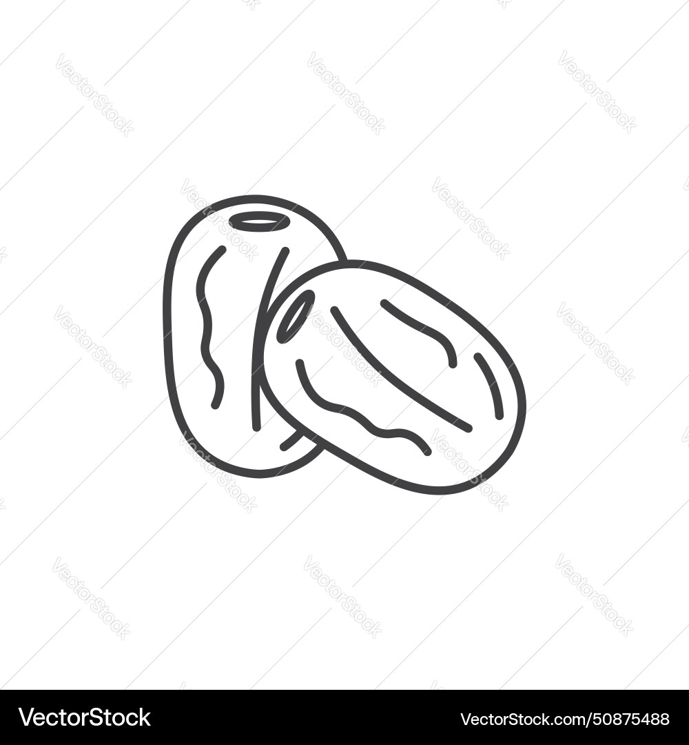 Date fruit icon set date fruit palm tree symbol Vector Image