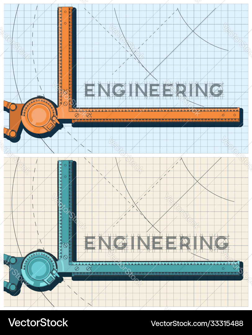 Drawing board composition Royalty Free Vector Image