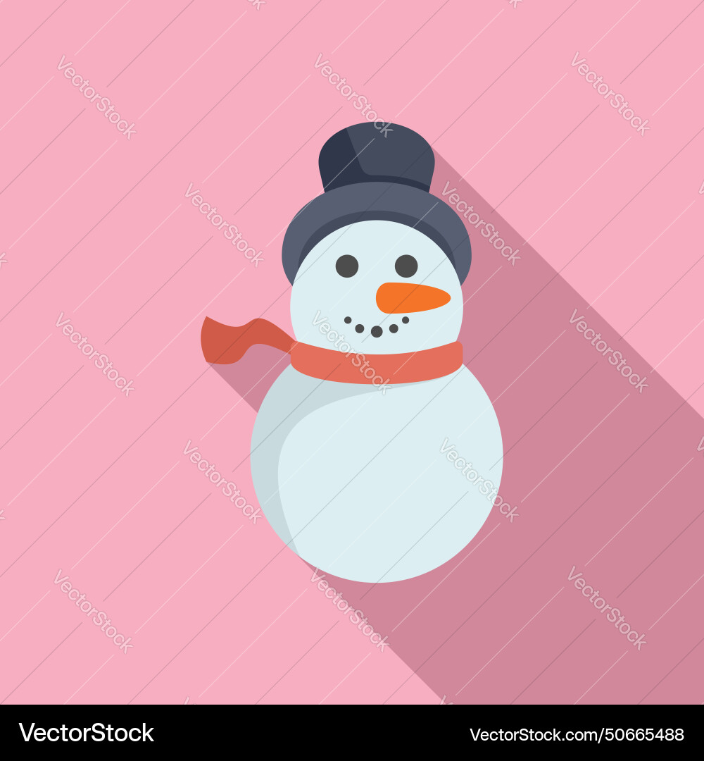 Emotion snowman icon flat holiday festive Vector Image