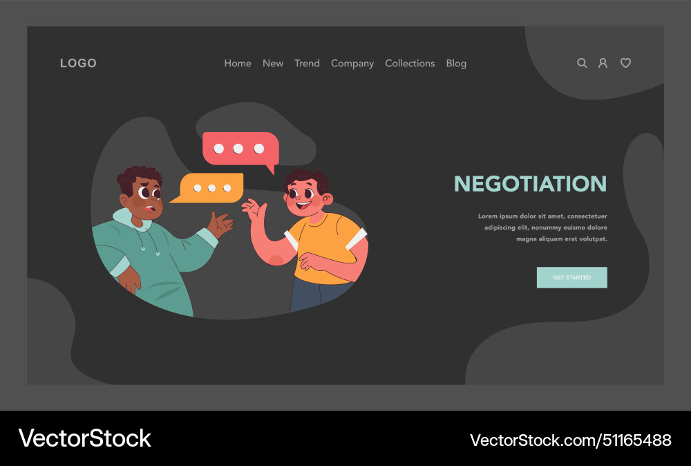 Negotiation concept flat Royalty Free Vector Image