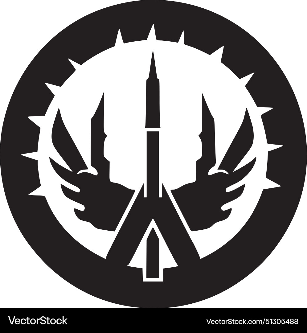 War - black and white isolated icon Royalty Free Vector