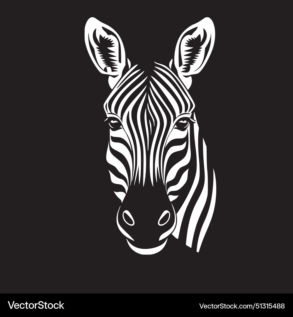 Zebra - minimalist and simple silhouette Vector Image