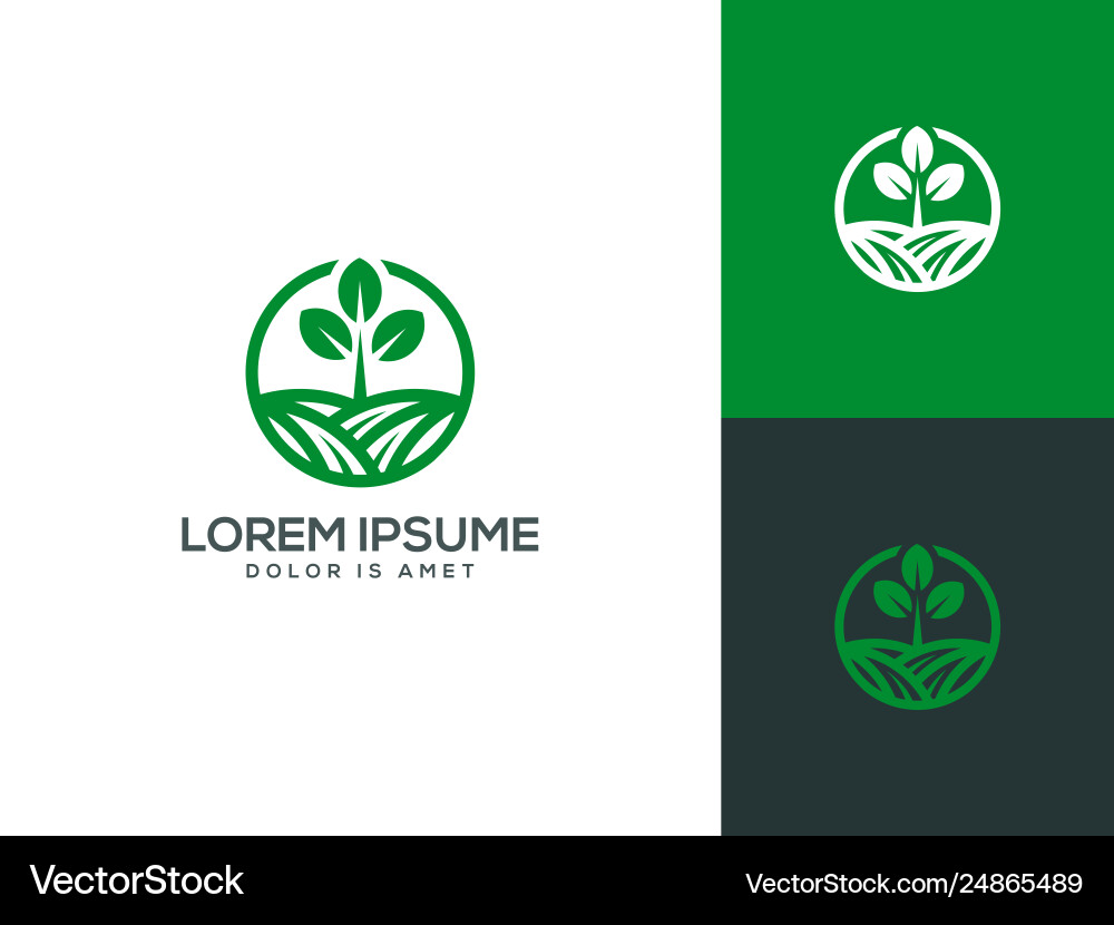 Agriculture logo template Royalty Free Vector Image
