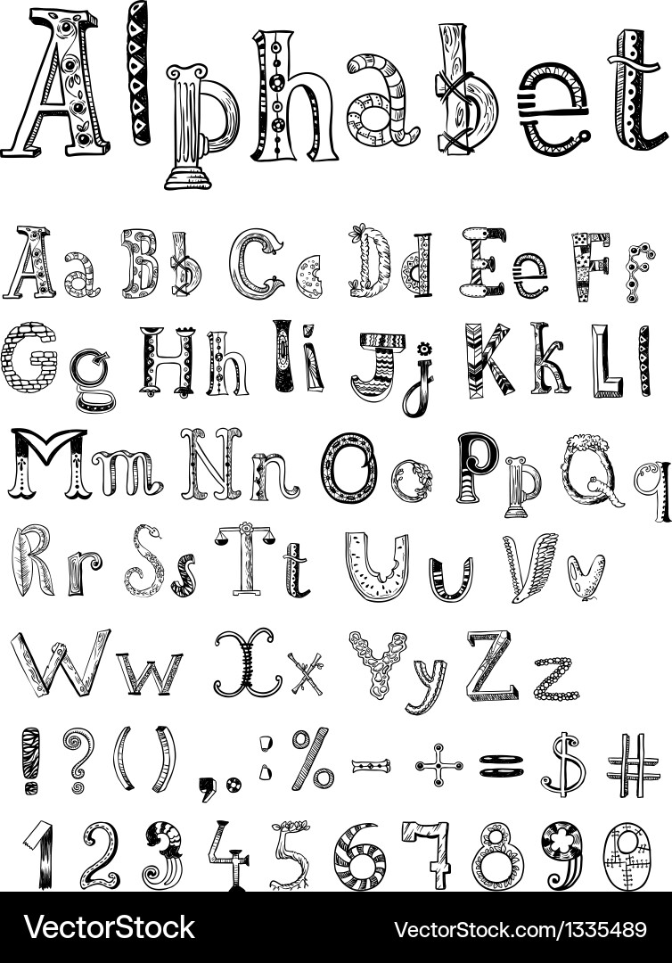 Alphabet Royalty Free Vector Image - VectorStock