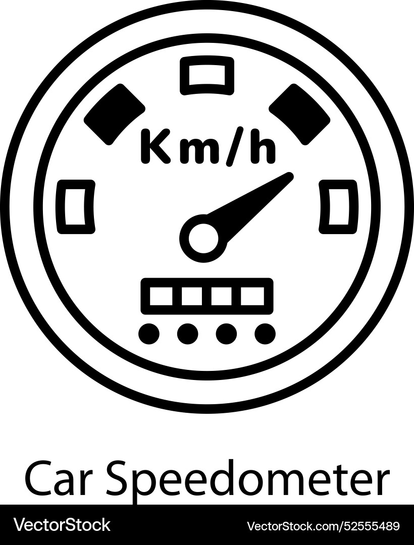 Car speedometer Royalty Free Vector Image - VectorStock