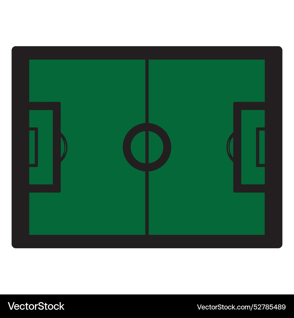 Football field icon symbol design template Vector Image