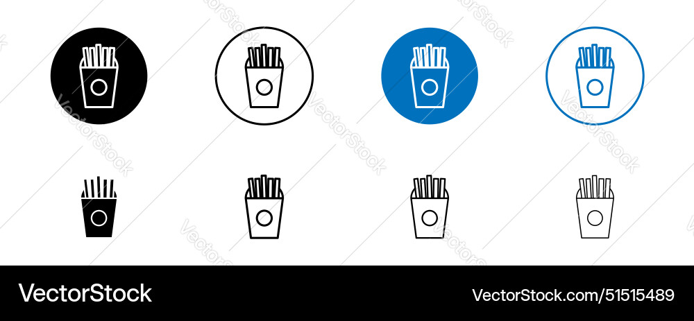 French-fries icon Royalty Free Vector Image - VectorStock