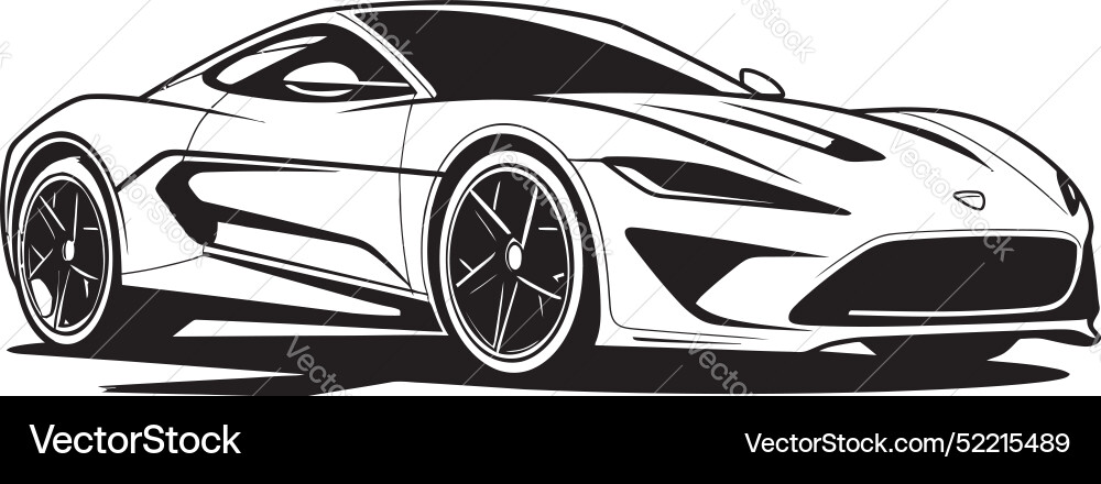 Innovative dynamics concept sports car emblematic Vector Image