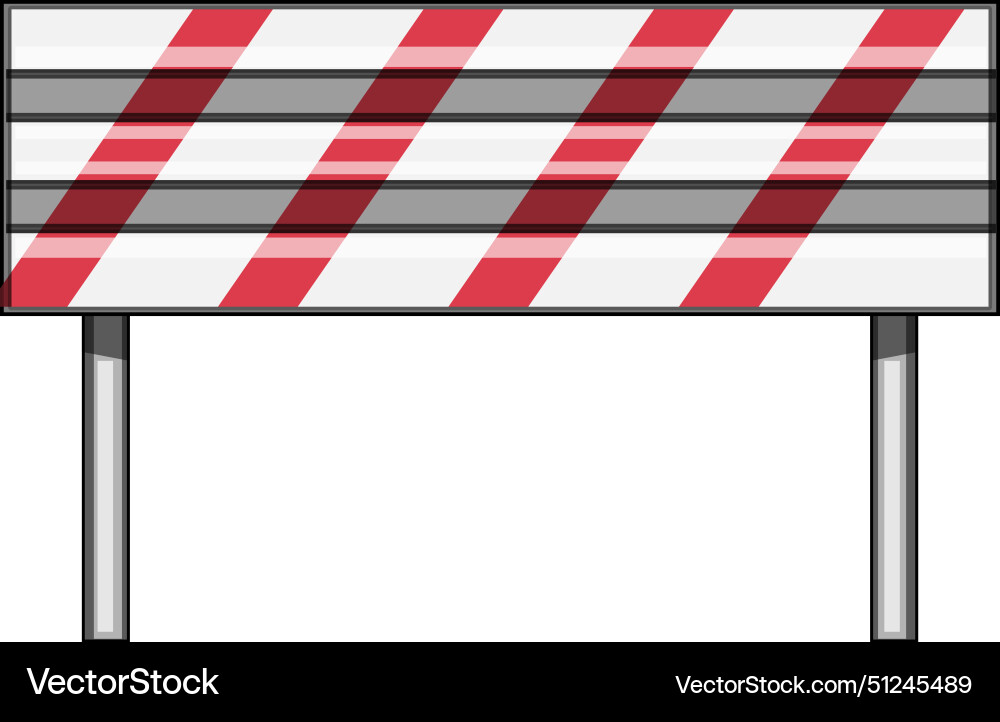 Steel guard rails cartoon Royalty Free Vector Image