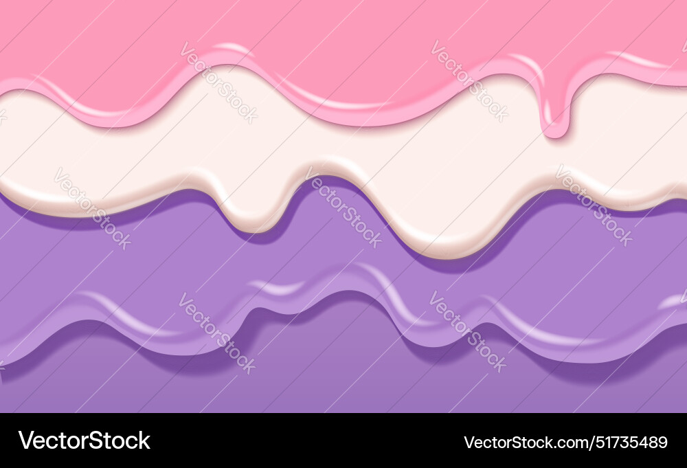 Sweet cream drip pink candy slime background Vector Image