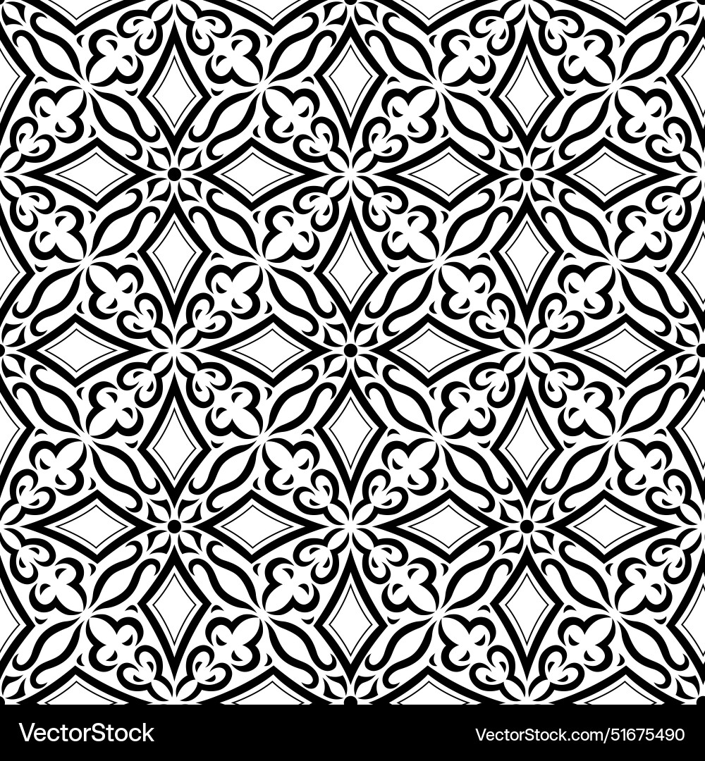 Arabic ceramic tile pattern traditional eastern Vector Image