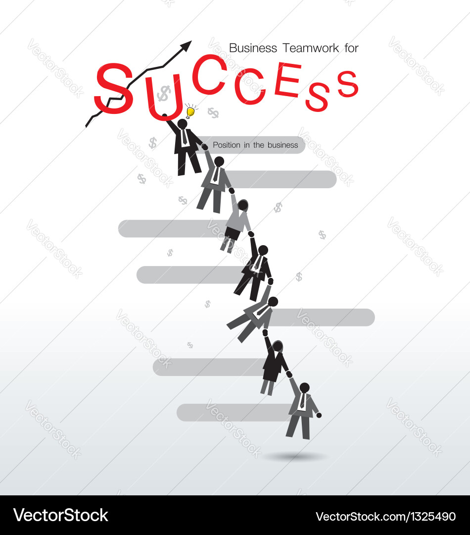 Business teamwork for success Royalty Free Vector Image