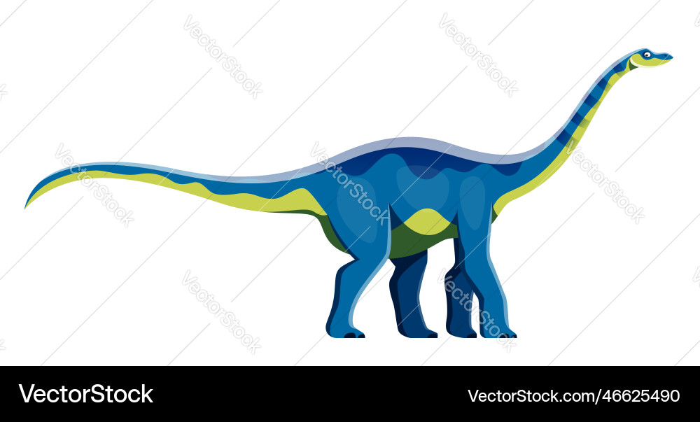 Cartoon quaesitosaurus dinosaur cute character Vector Image