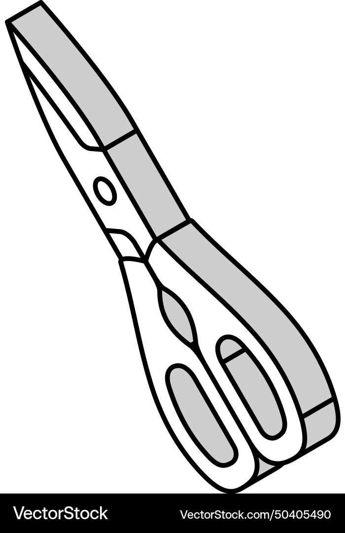 Kitchen shears isometric icon Royalty Free Vector Image