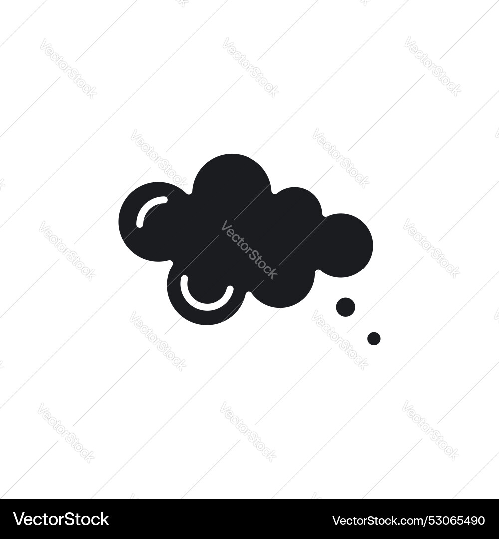 Thought bubble icon isolated on white background Vector Image