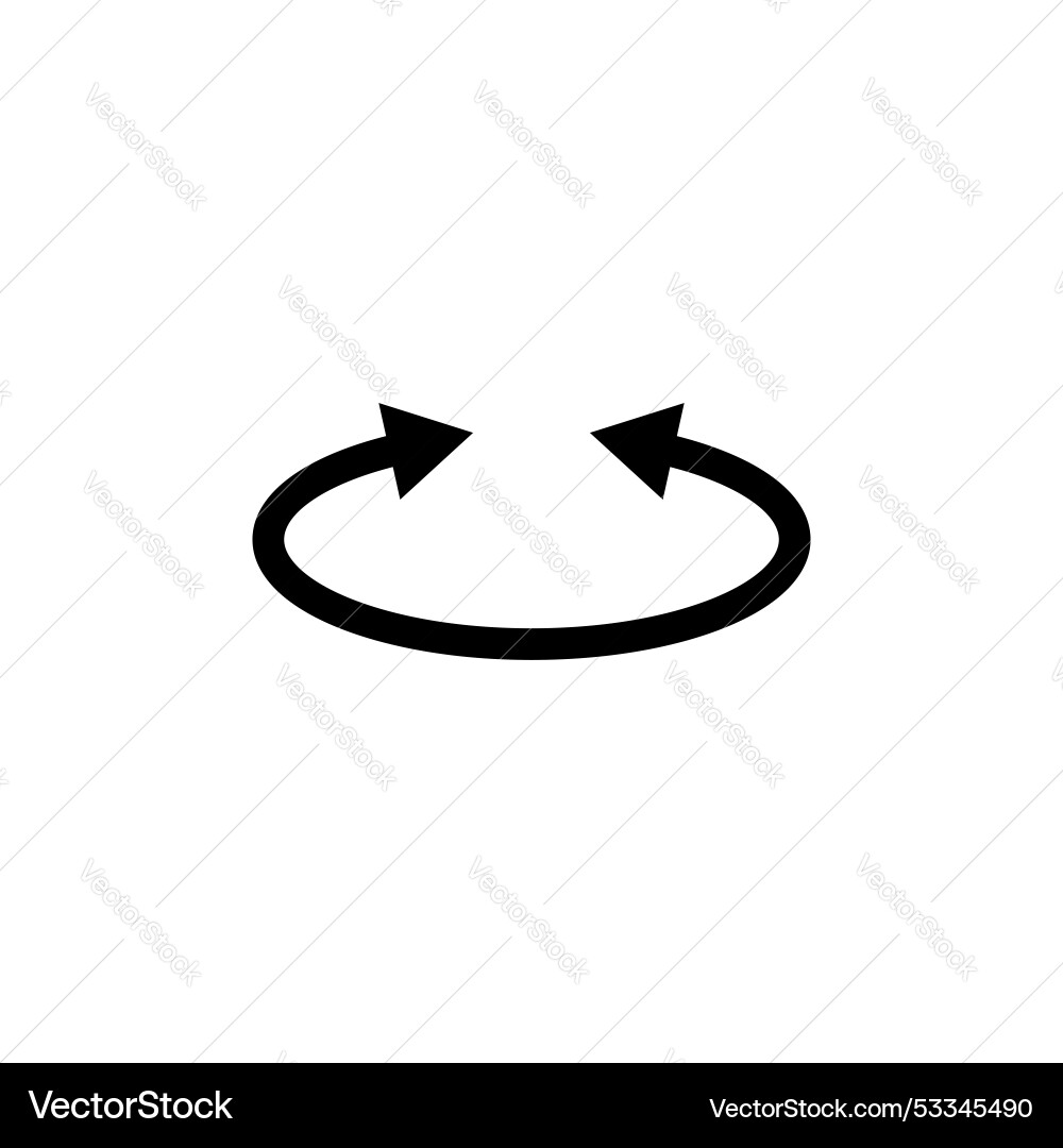 Two side line icon isolated on white background Vector Image