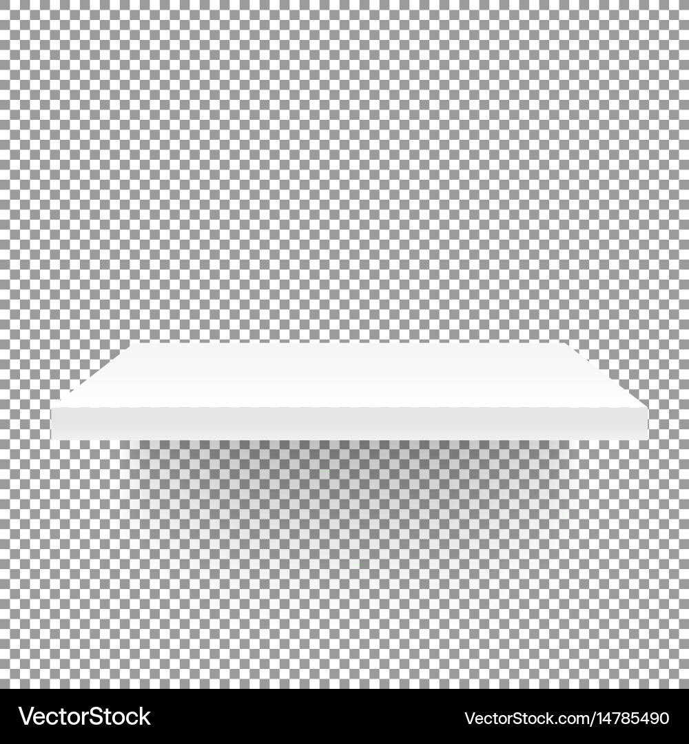 Weißes leeres Regal auf transparentem Hintergrund