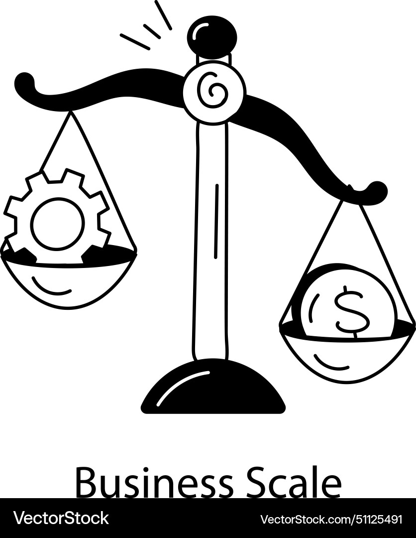Business scale Royalty Free Vector Image - VectorStock