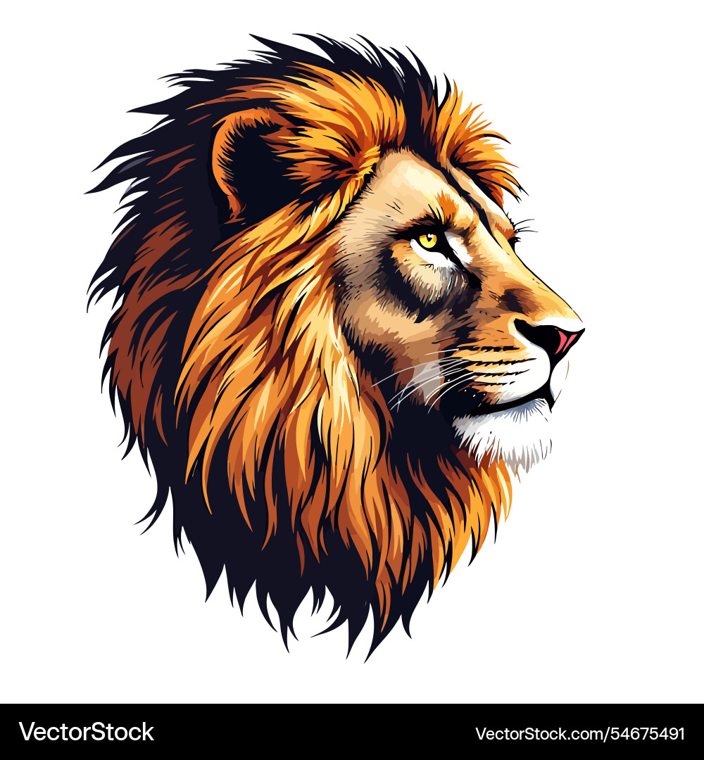 Lion head Royalty Free Vector Image - VectorStock