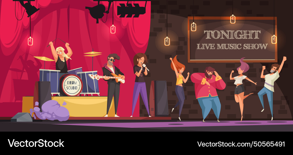 Live music show Royalty Free Vector Image - VectorStock