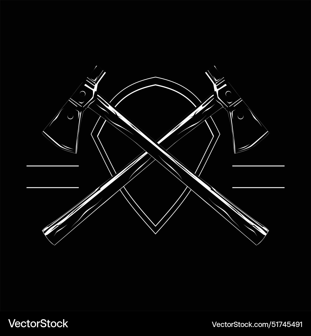 Lumberjack emblem label Royalty Free Vector Image