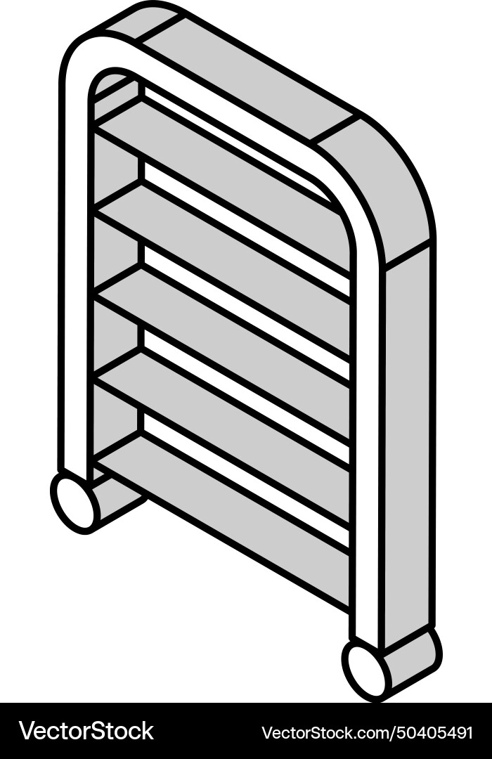 Meat department rack isometric icon Royalty Free Vector