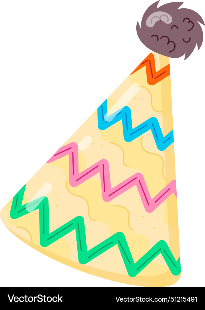 Party caps flat stickers Royalty Free Vector Image