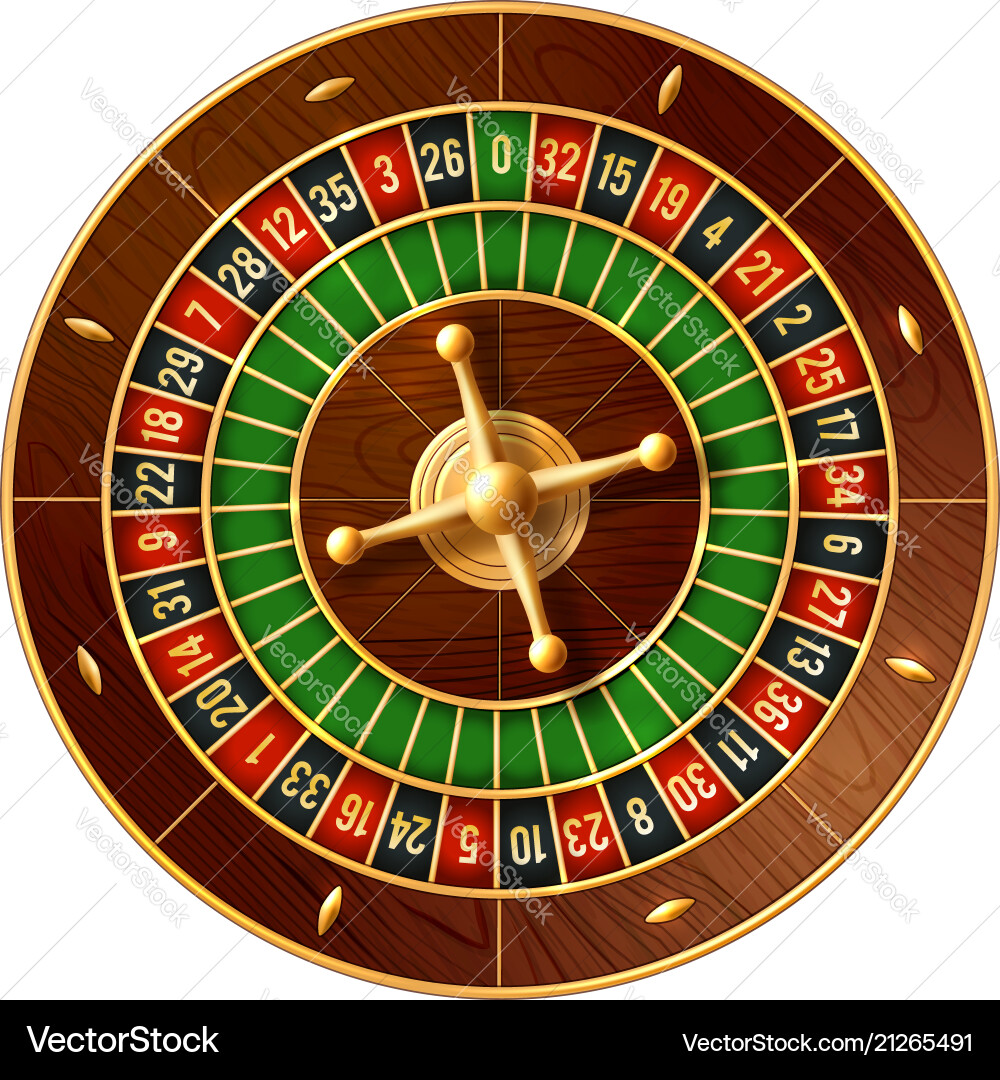 Roulette Wheel - Gamble Game Royalty Free Vector Image