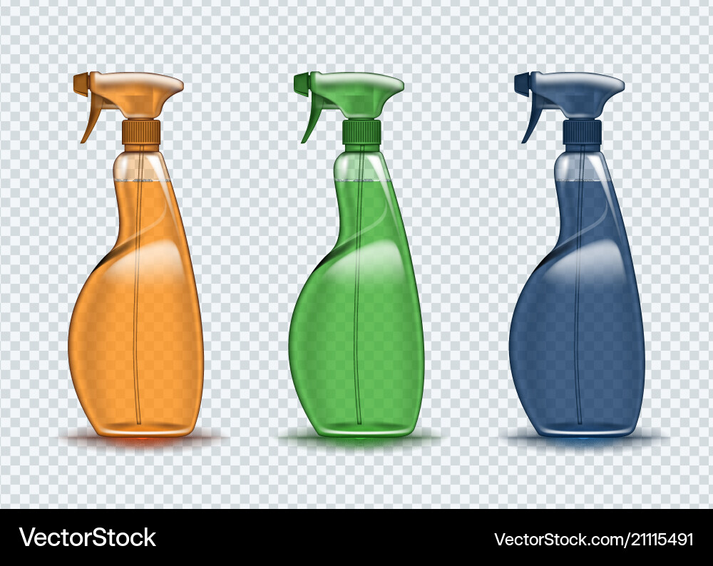 Spray container cleaner on a transparent Vector Image