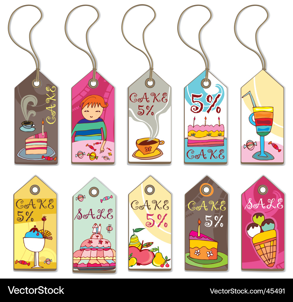 Sweet tags Royalty Free Vector Image - VectorStock