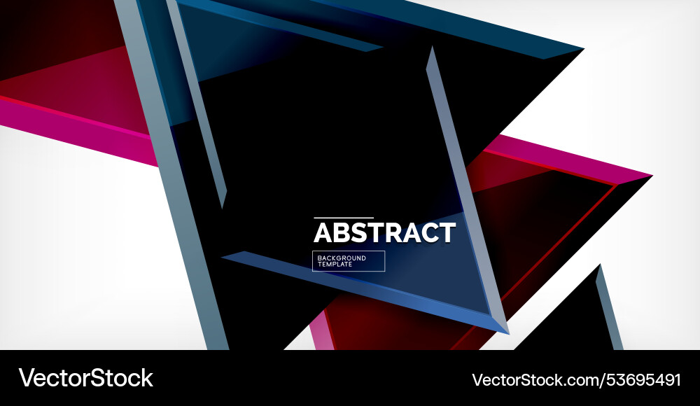 Triangle glass shapes geometric abstract Vector Image