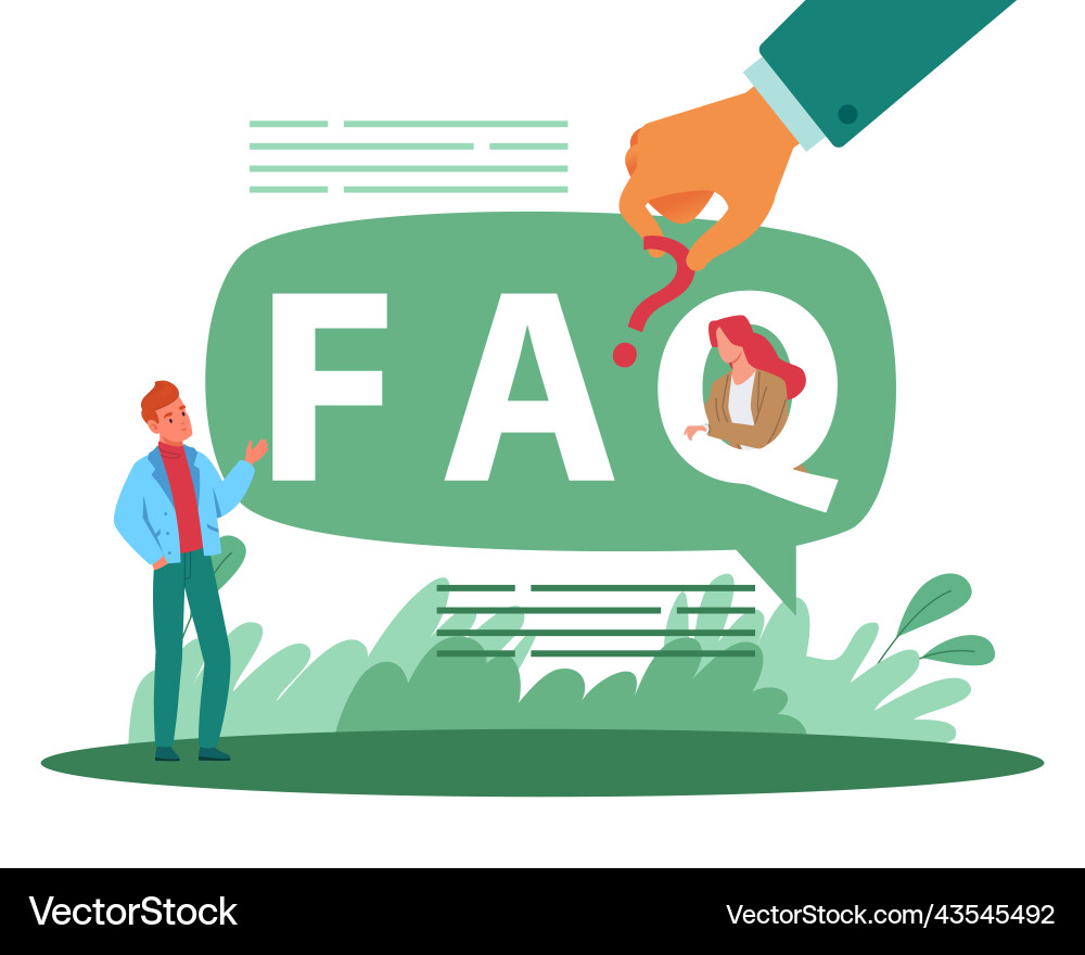 Frequently asked questions consulting customer Vector Image