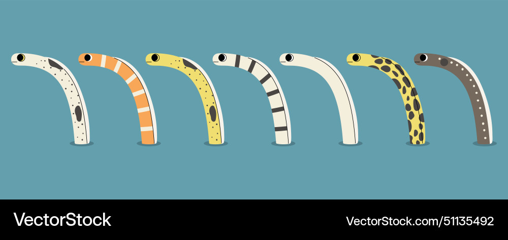 Garden eel 5 Royalty Free Vector Image - VectorStock