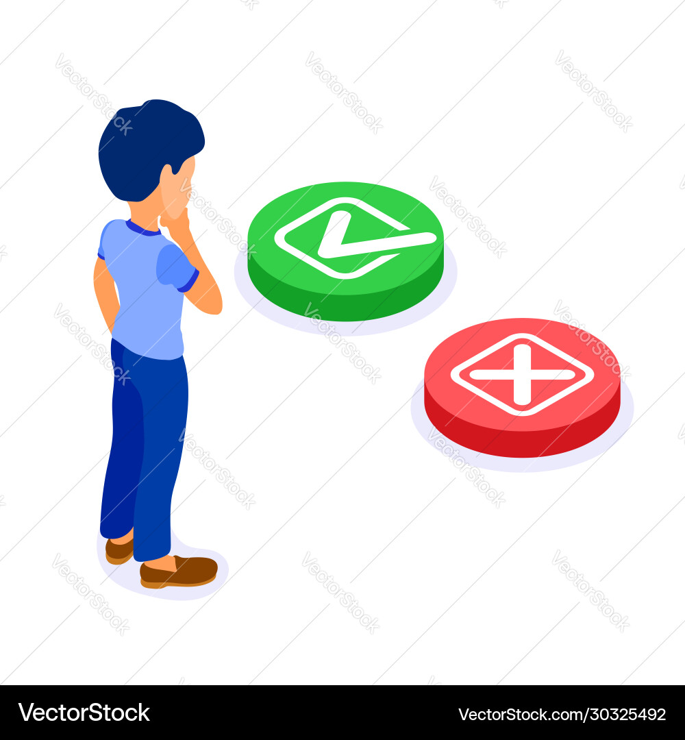 Online Exam Choice - Yes/No Royalty Free Vector Image